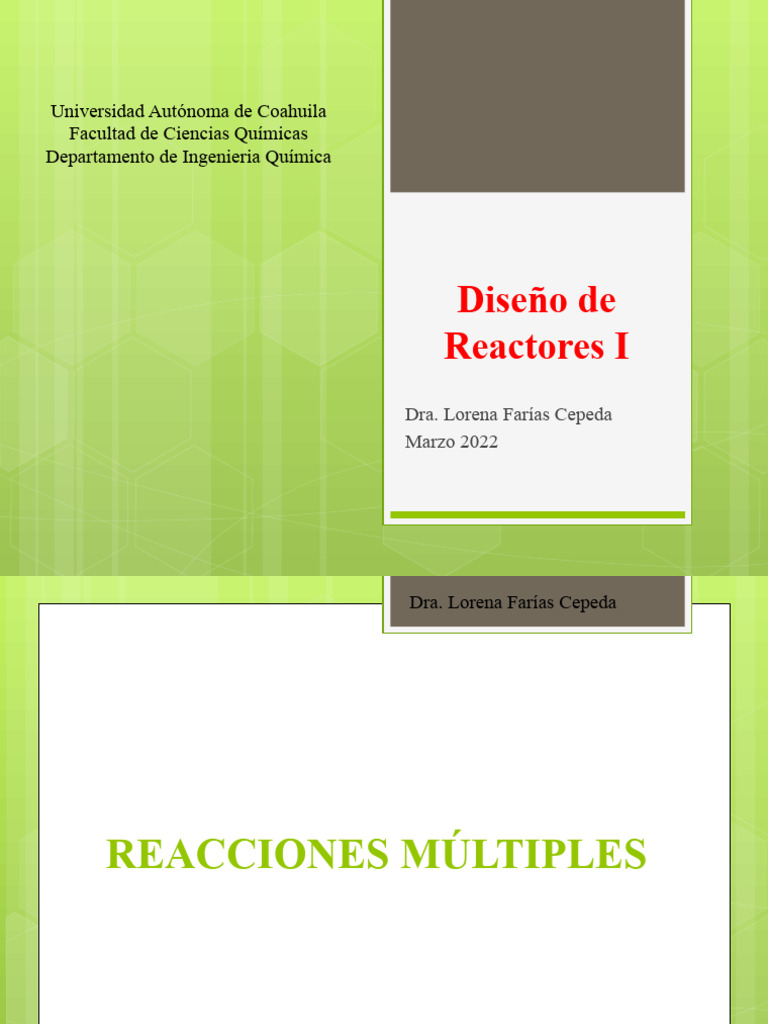 Reacciones Múltiples en Reactores | PDF | Reactor Quimico | Estequiometría