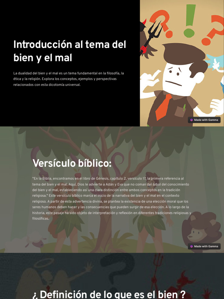 Introduccion al tema del bien y el mal | PDF | Mal | Moralidad