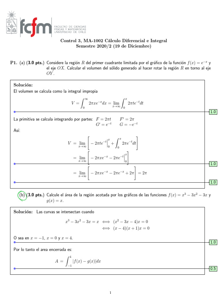 Dif C3 2020-2 | PDF | Integral | Análisis