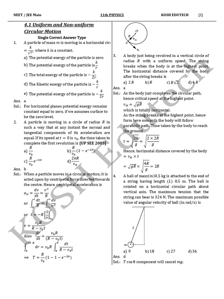 Circular Motion | Download Free PDF | Acceleration | Rotation Around A Fixed Axis