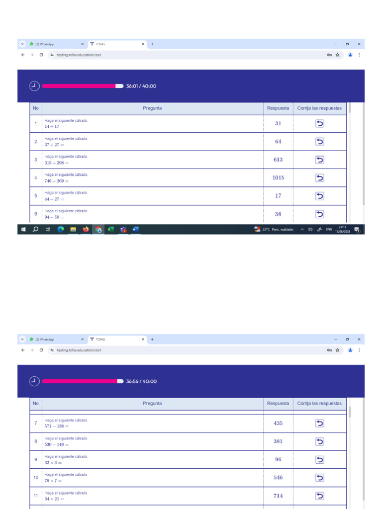 Evaluacion Tofas | PDF
