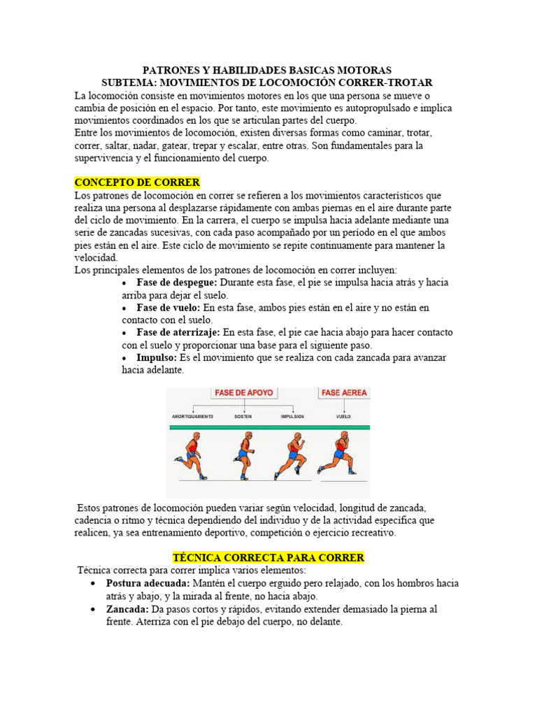Exposiciones Patrones y Habilidades Basicas Motoras . | PDF | Corriendo