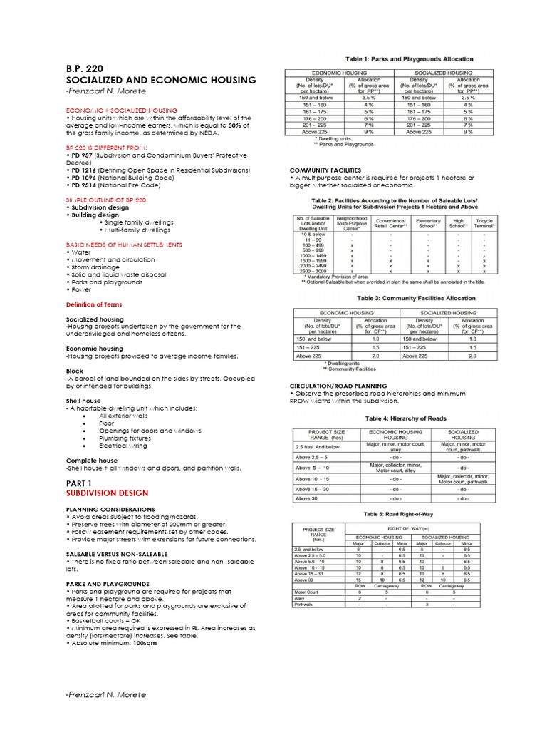 BP 220 Reviewer - Morete, Frenzcarl | PDF | Stairs | Buildings And ...