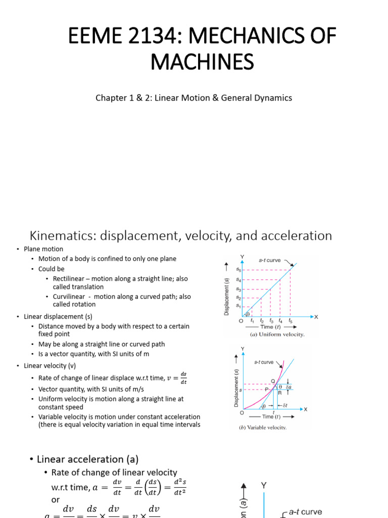 Mechanics of Machines: Linear Motion Dynamics | PDF | Friction ...