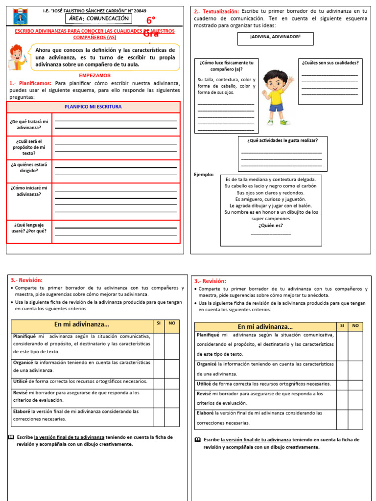 Escribimos Adivinanzas | PDF