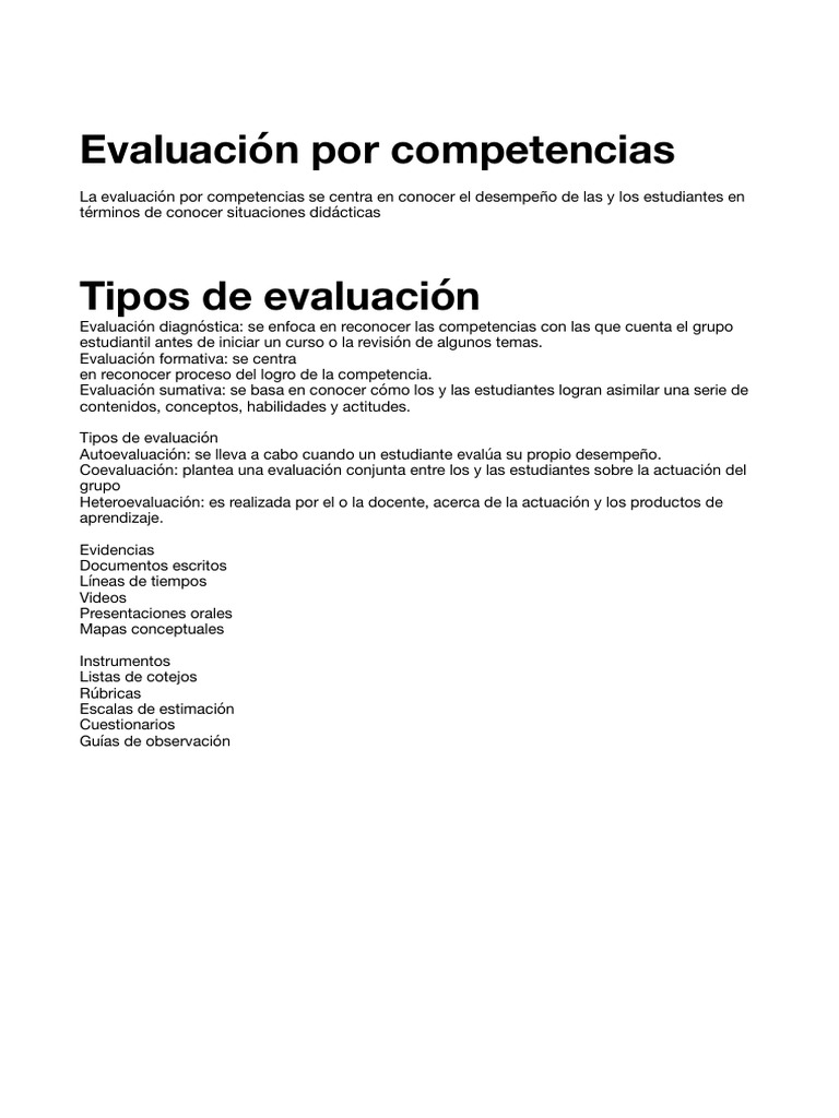 Evaluación Por Competencias | PDF