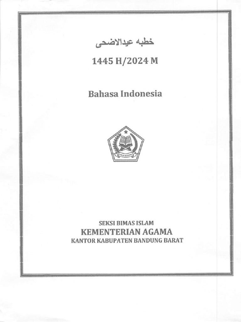 Khutbah Idul Adha Bhs Indonesia-1 | PDF