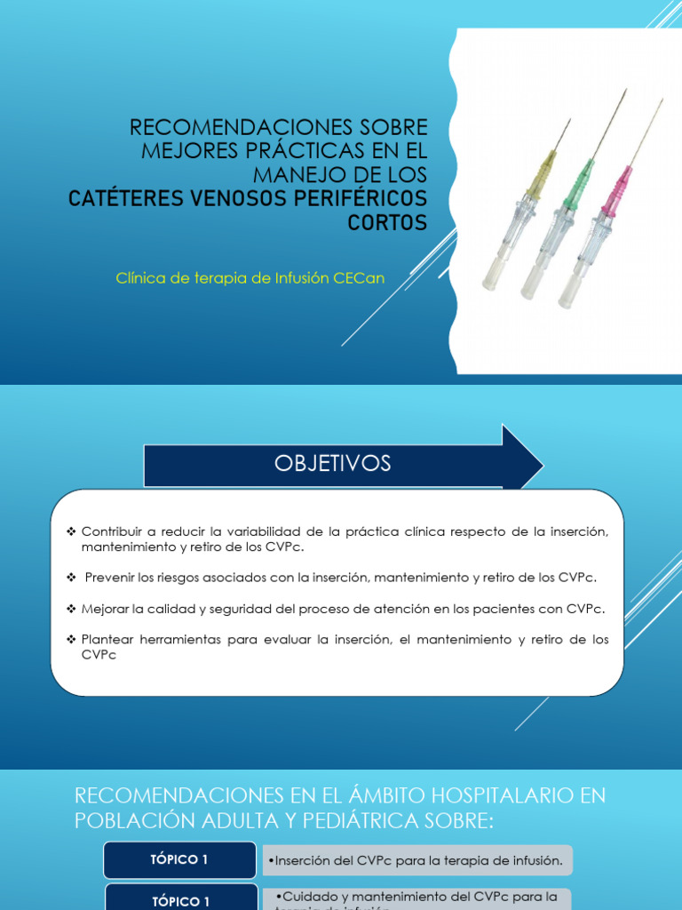Recomendaciones CVPC Actualizada | PDF | Terapia intravenosa | Terapia