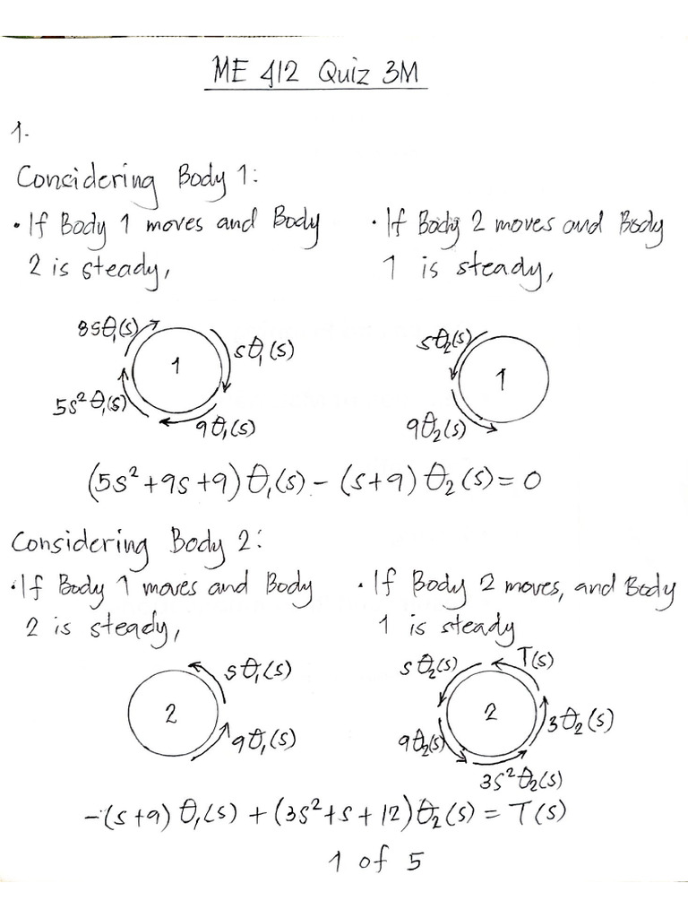 ME 412 Quiz 3M Solution | PDF