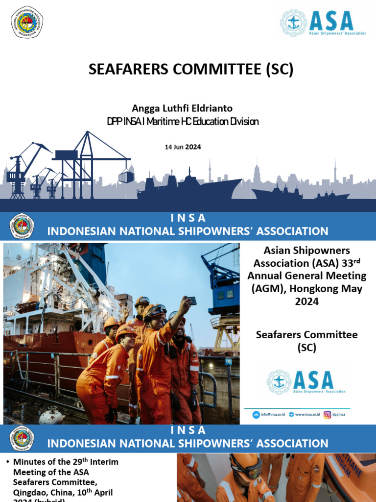 Socialization 5S I Seafarers Committee (SC) I ASA 33rd AGM Honkong 2024 I ALE | PDF | Sailor ...