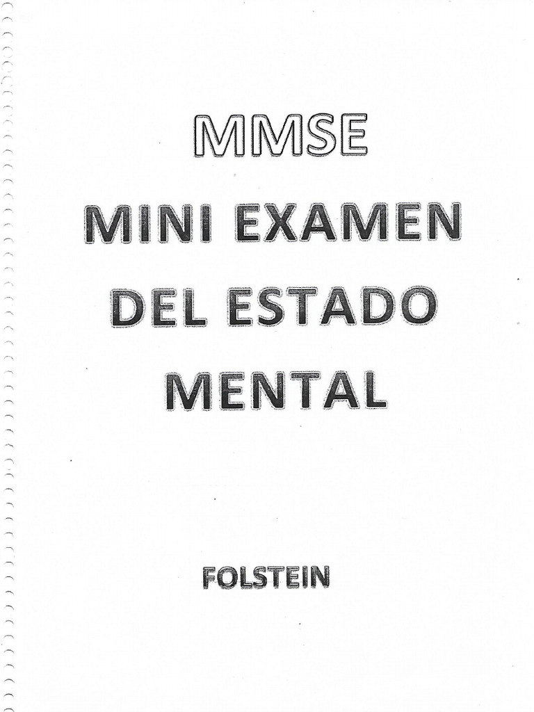 1 MMSE Mini-Mental State Examinatión Folstein | PDF