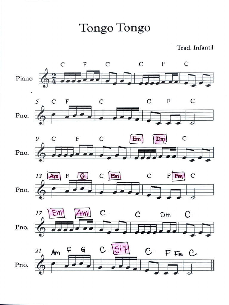 Tongo Tongo - rearmonización | PDF