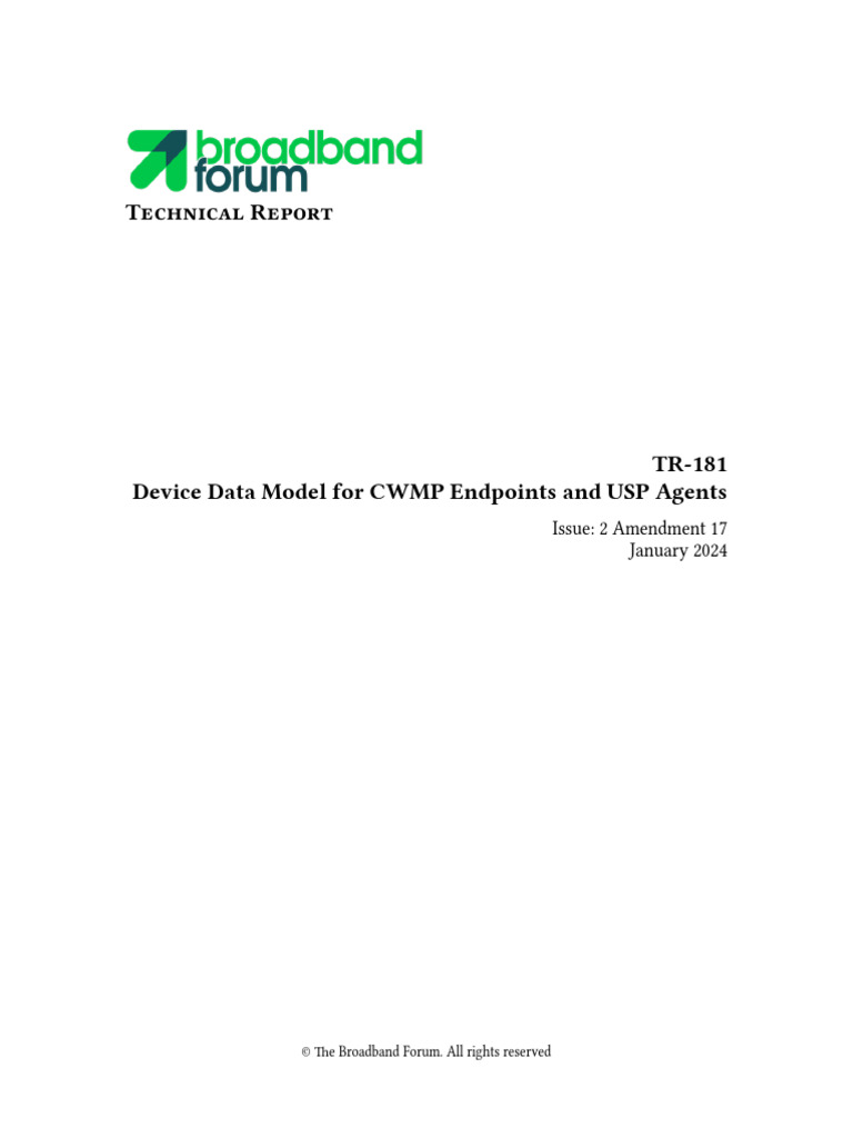 TR 181 2 17 0 | PDF | I Pv6 | Computer Network