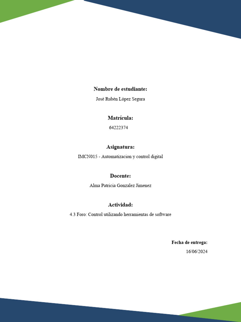 4.3 Foro Control Utilizando Herramientas de Software | PDF | Software ...