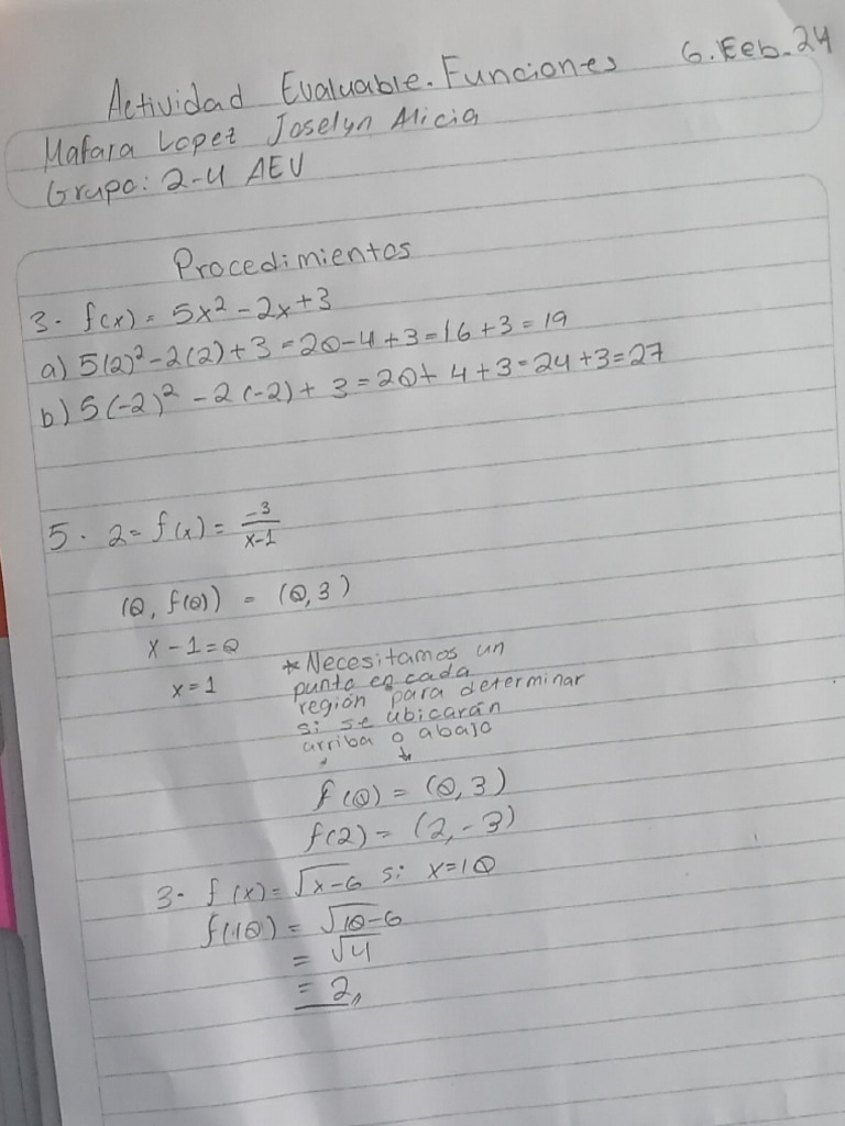 actividad evaluable. funciones. | PDF