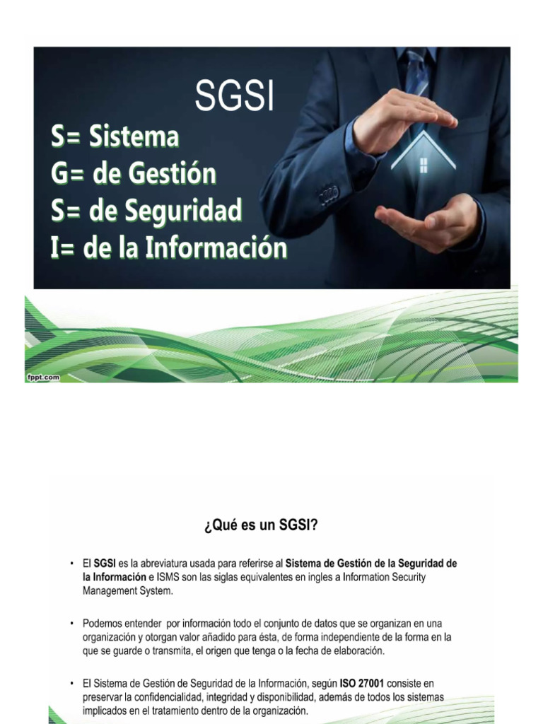 sistema de gestion de la seguridad de la informacion SGSI | PDF