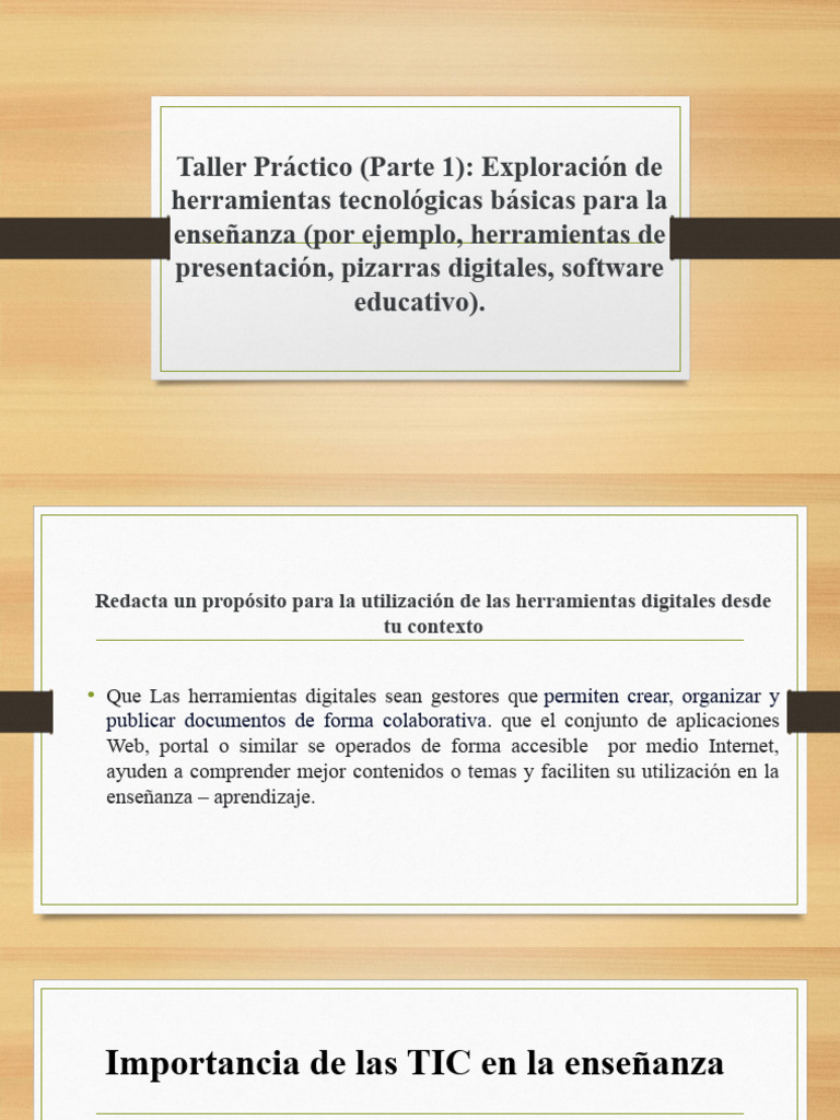Modulo 1 Taller Práctico (Parte 1) | PDF | Microsoft PowerPoint | Videotelefonía
