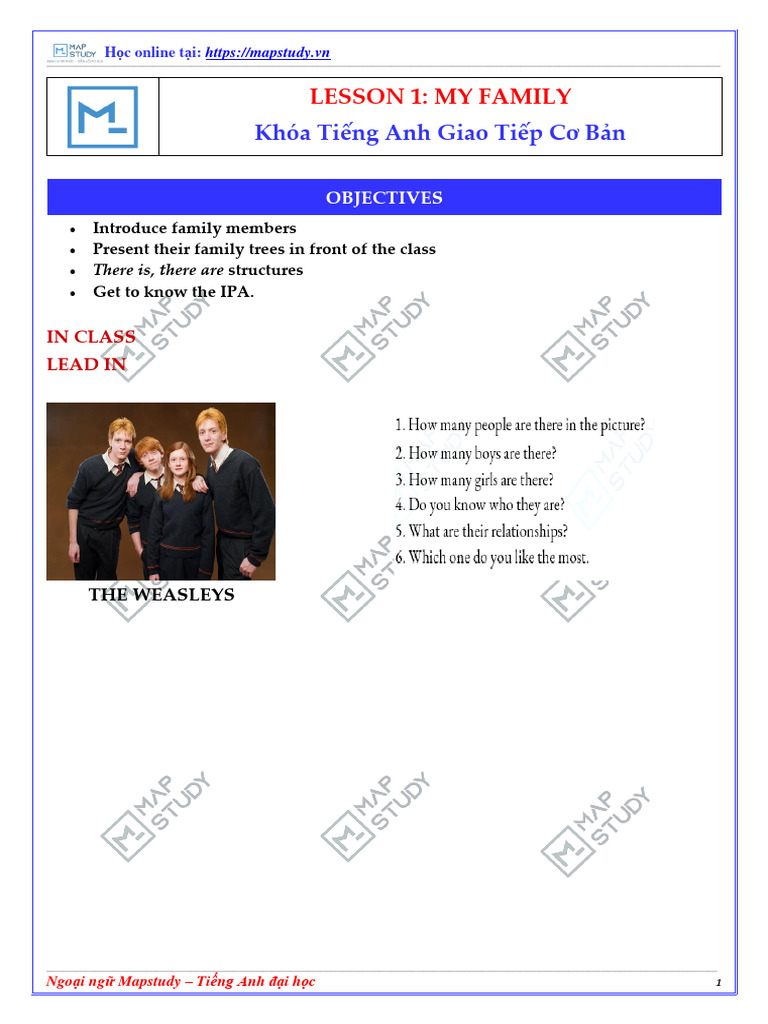 Bài 1 - My Family | PDF