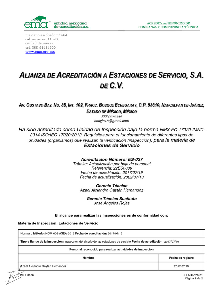 Acredictacion Ema | PDF