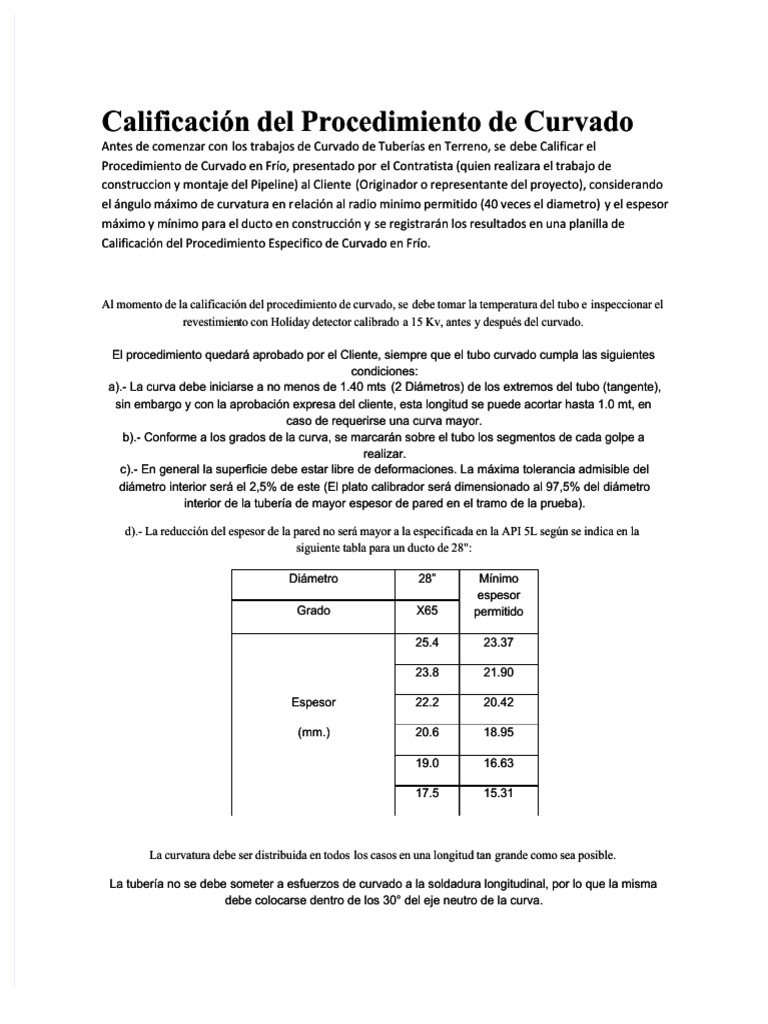Calificación Proc Curvatura | PDF