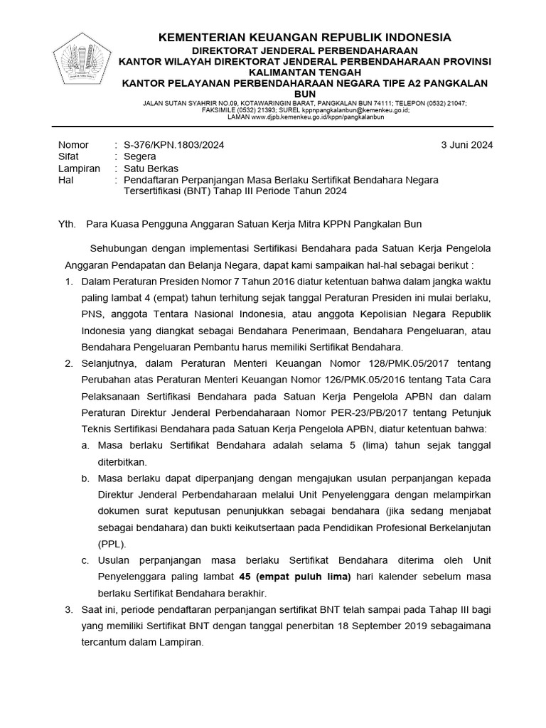 S-376-KPN.1803-2024-Pendaftaran Perpanjangan Masa Berlaku Sertifikat ... S-376-KPN.1803-2024-Pendaftaran Perpanjangan Masa Berlaku Sertifikat ...