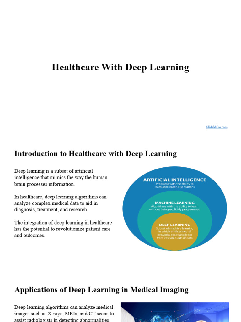Healthcare With Deep Learning | PDF | Deep Learning | Health Care