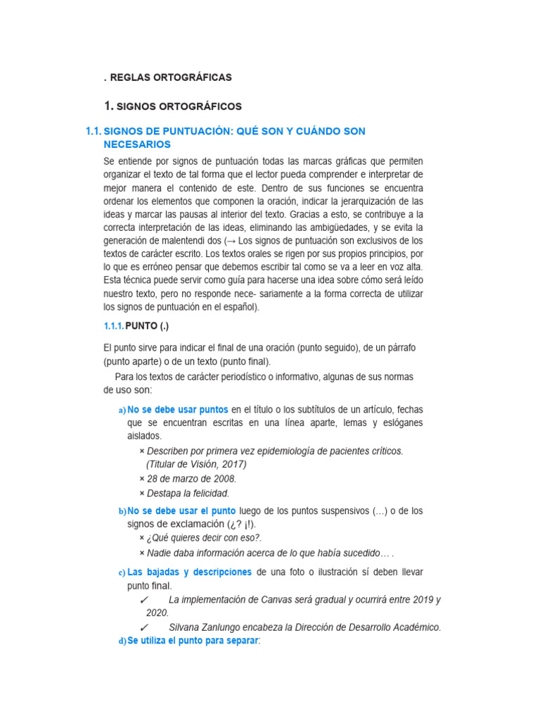 Orto Clase | PDF | Puntuación | Coma