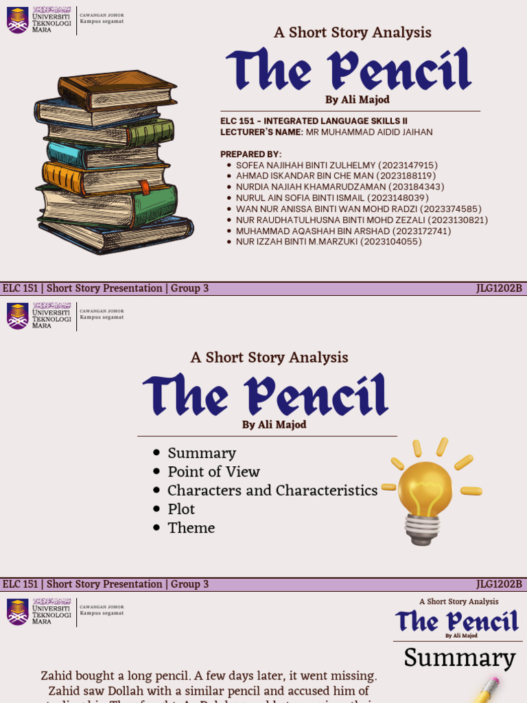 "The Pencil: Short Story Analysis" | PDF | Narration