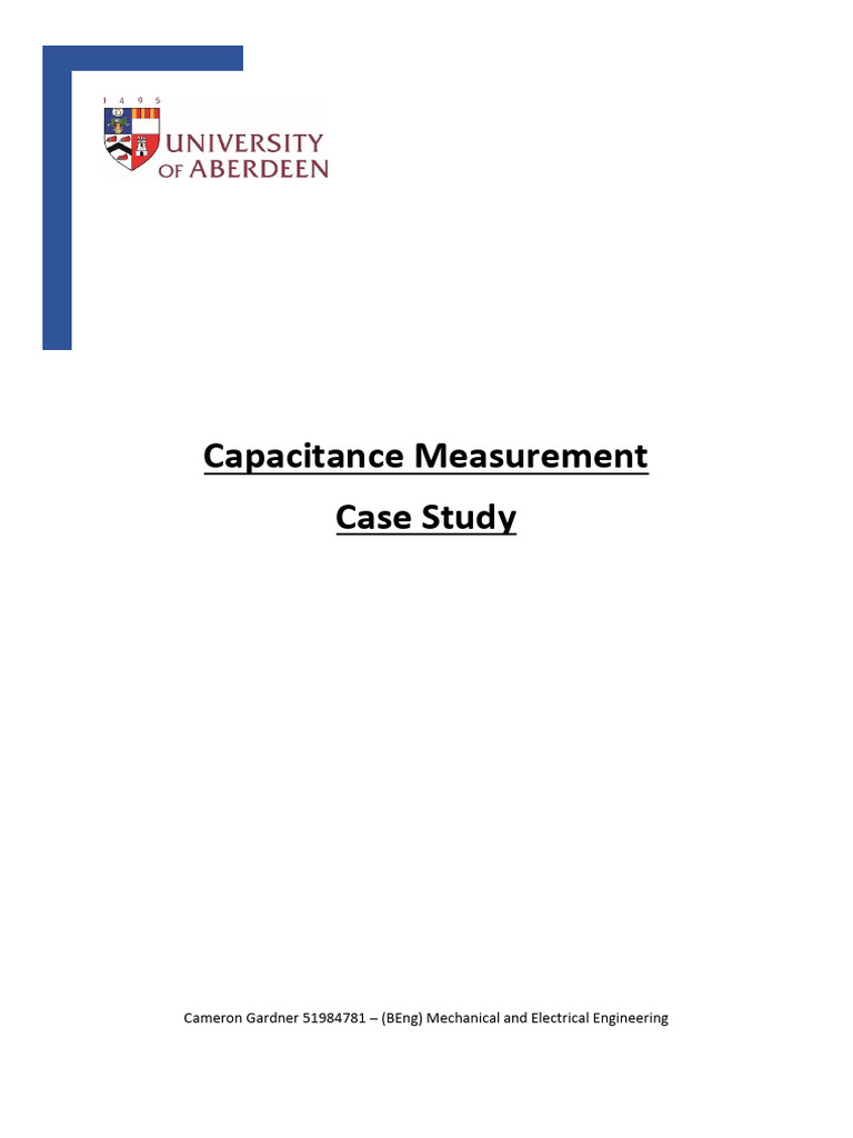 Instrumentation Case Study Cameron Gardner 51984781 | PDF | Operational ...