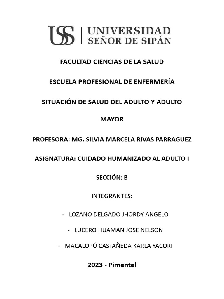 Salud del Adulto y Adulto Mayor | PDF | Adultos | Vejez