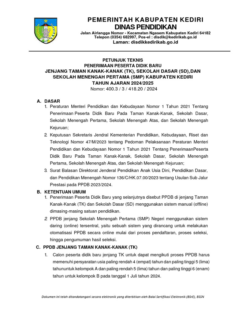 Juknis PPDB 2024 | PDF