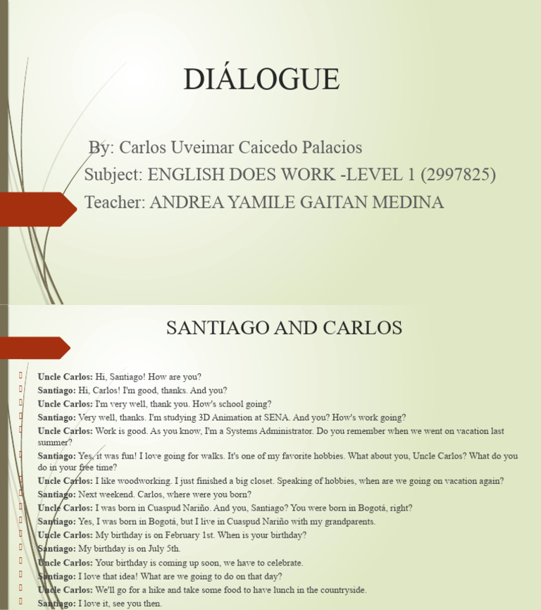 DIÁLOGUE | PDF