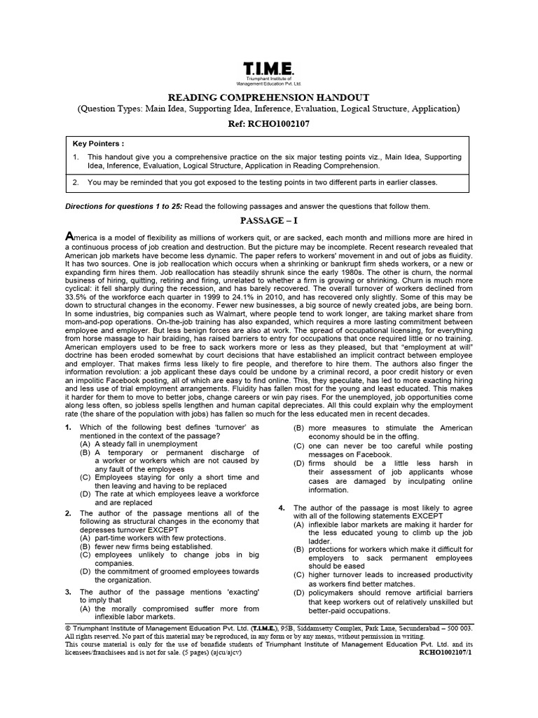 Question Types Main Idea, Supporting Idea, Inference, Evaluation ...