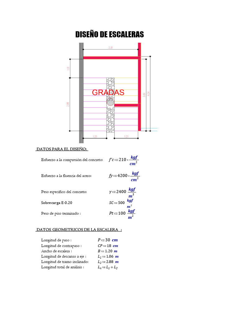Diseño de Escalera | PDF | Ingeniería de Edificación | Ingeniero civil