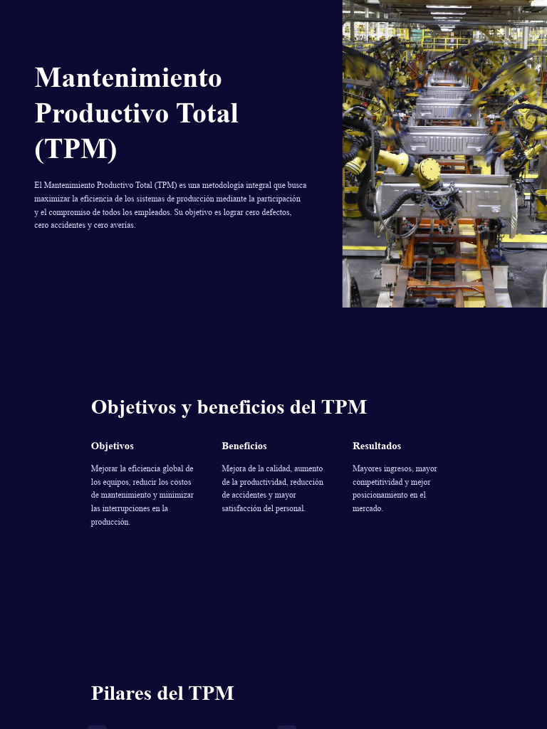 Mantenimiento Productivo Total TPM | PDF | Business | Economias