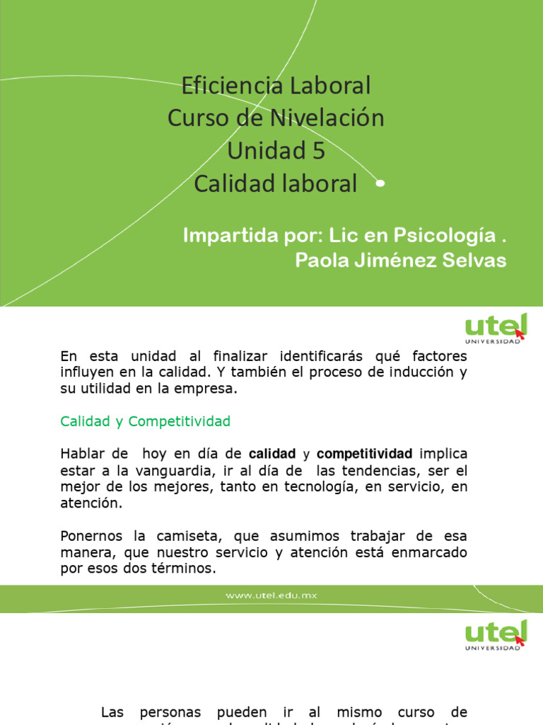 Unidad Eficiencia 5 Laboral Final B | PDF | Crecimiento personal y profesional