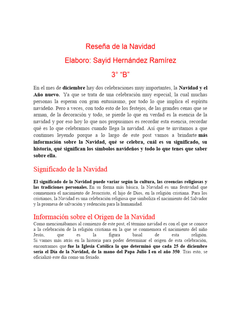 Reseña De La Navidad Pdf Viajes Y Turismo Religión Y Espiritualidad