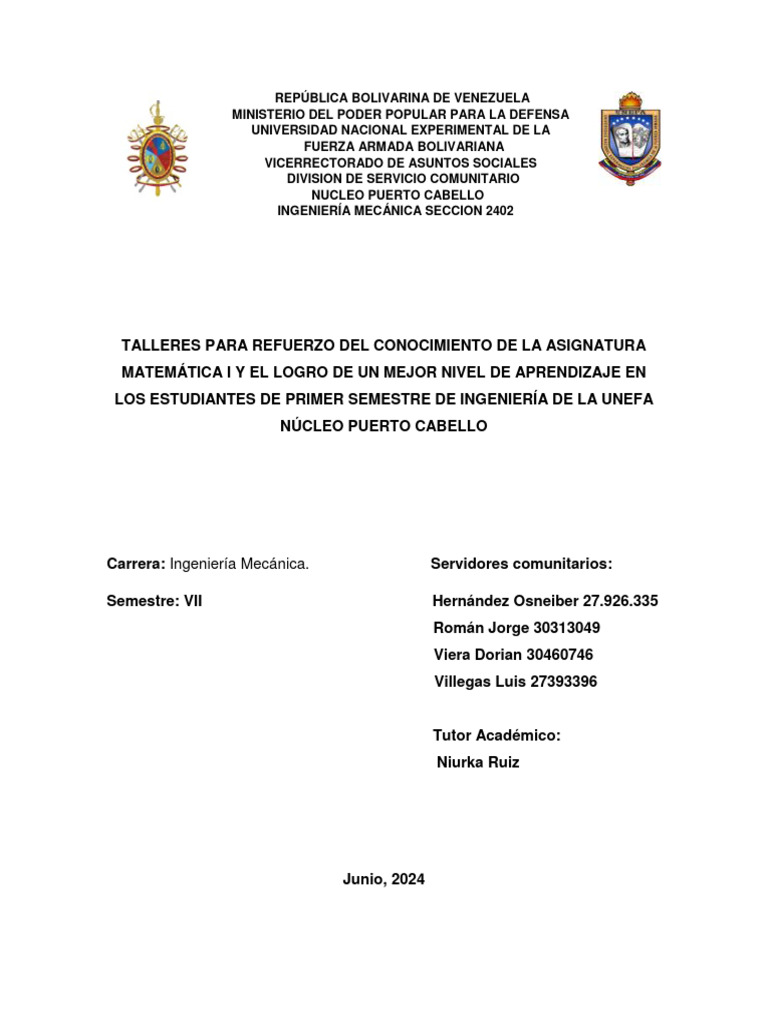 Proyecto de Servicio Comunitario 5to Borrador | PDF | Maestros | Enseñando