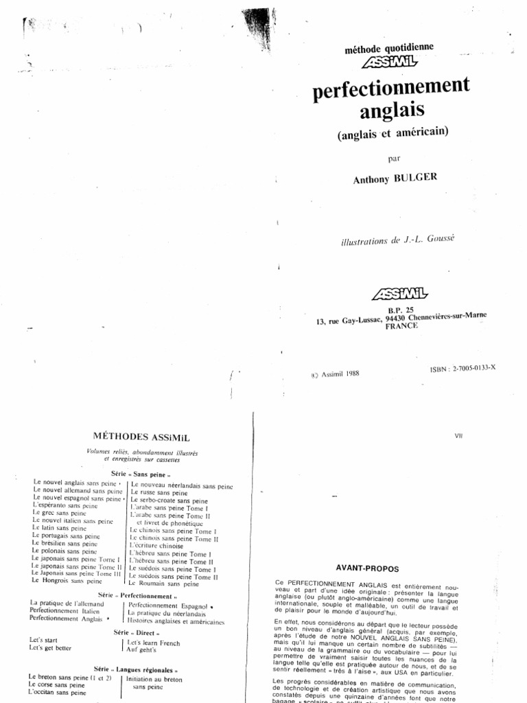 Perfectionnment Anglais-Assimil 4 | PDF