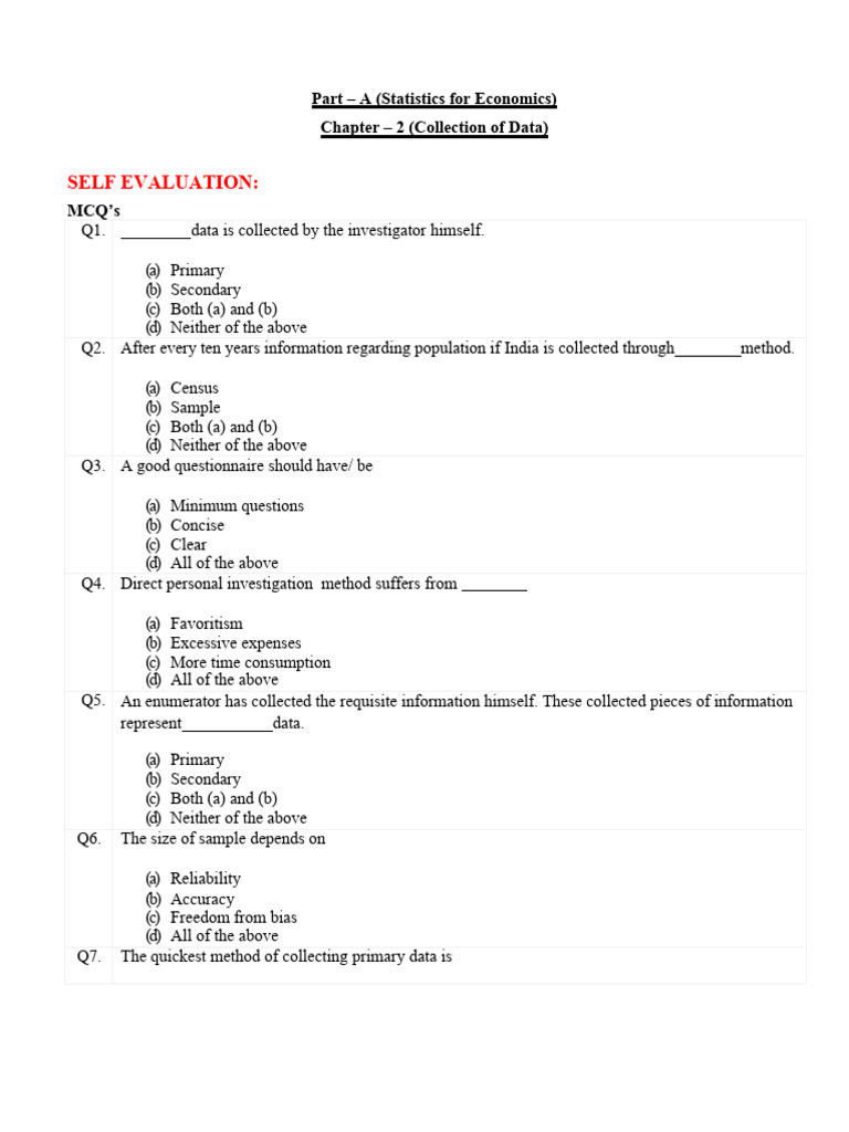 Assignment - Collection of Data | PDF | Sampling (Statistics) | Census