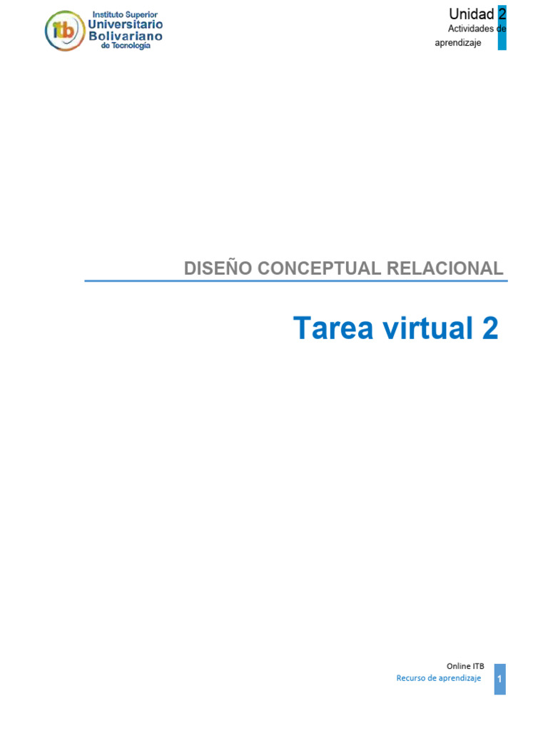 Tarea Virtual 2 | PDF | Base de datos relacional | Ciencias de la Información