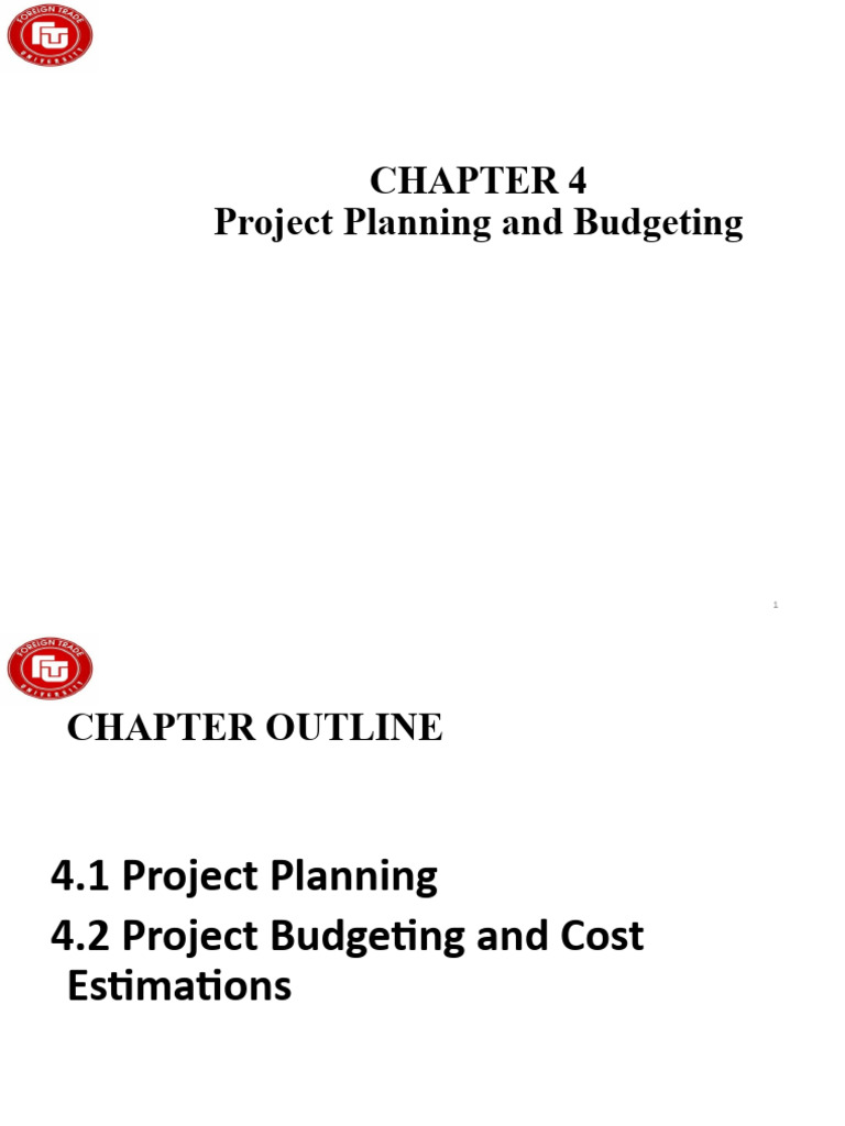 Chapter 4 - Project Planing and Budgeting | PDF | Risk | Risk Management
