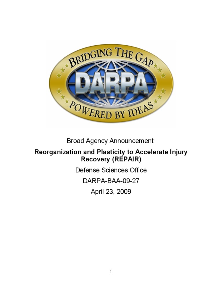 DARPA REPAIR BAA for Injury Recovery | PDF | Classified Information ...