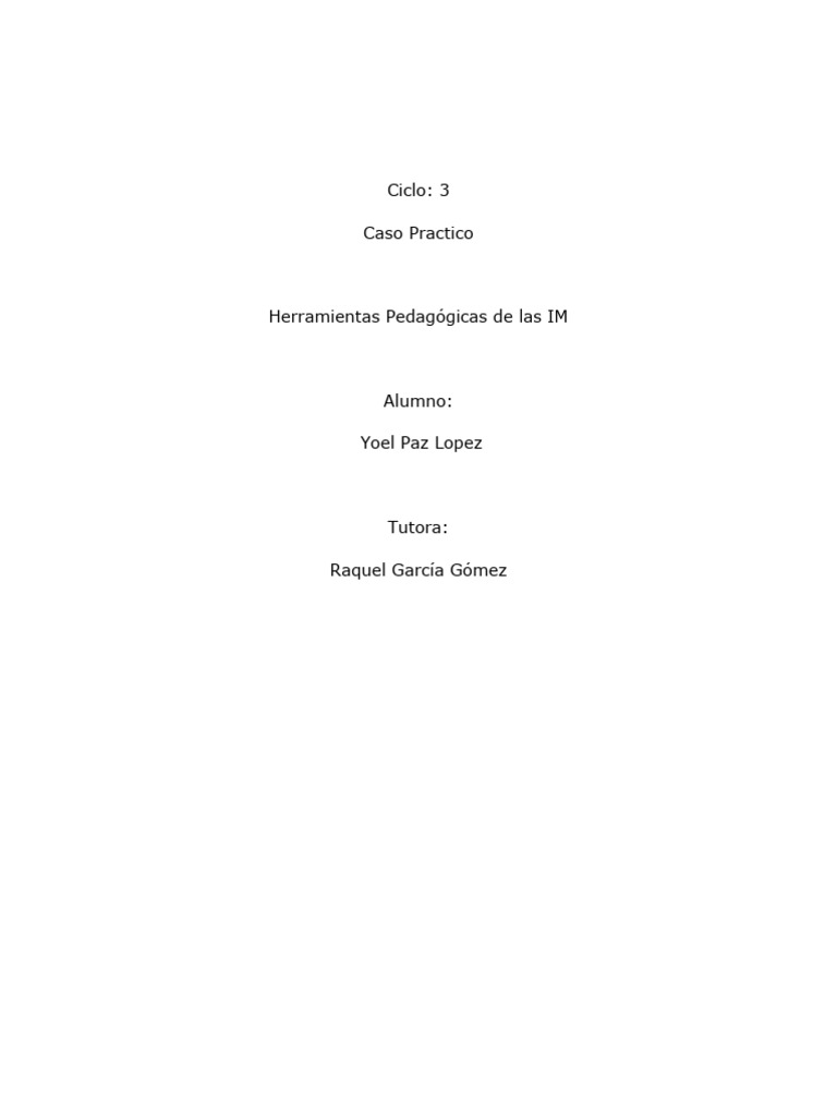 caso practico herramientas pedagogicas de las IM. | PDF | Las emociones | Inteligencia emocional