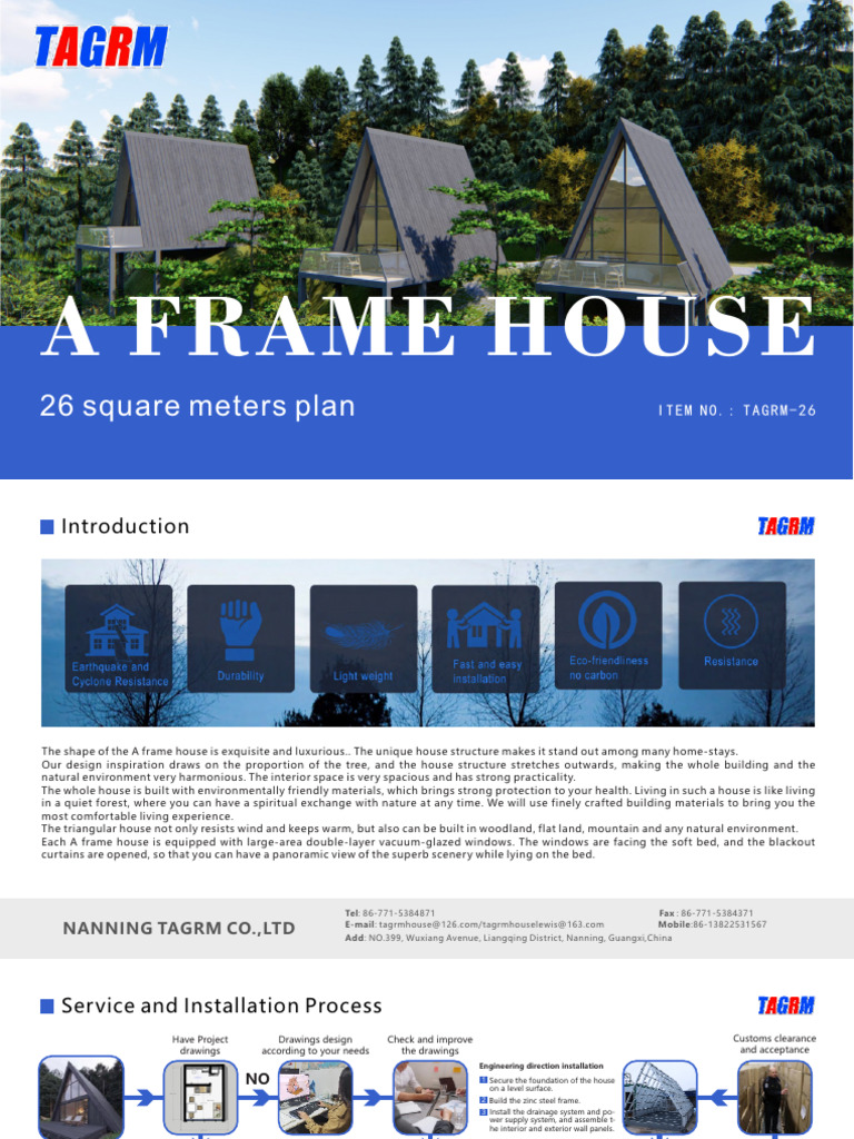 A-Frame House Design & Specs | PDF | Wall | Framing (Construction)