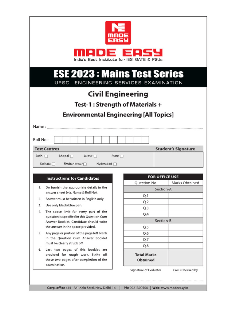 CE Test-1-QCab | PDF