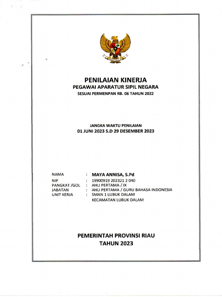 Skp Maya Annisa 2023 Pdf