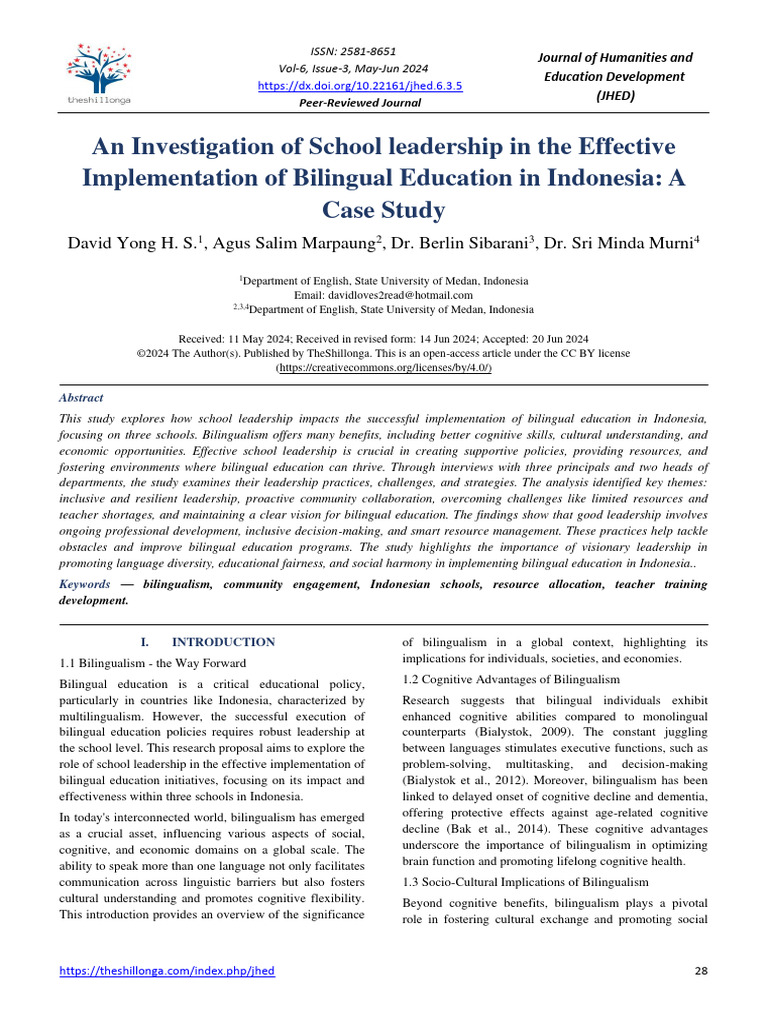 An Investigation of School Leadership in The Effective Implementation ... An Investigation of School Leadership in The Effective Implementation ...