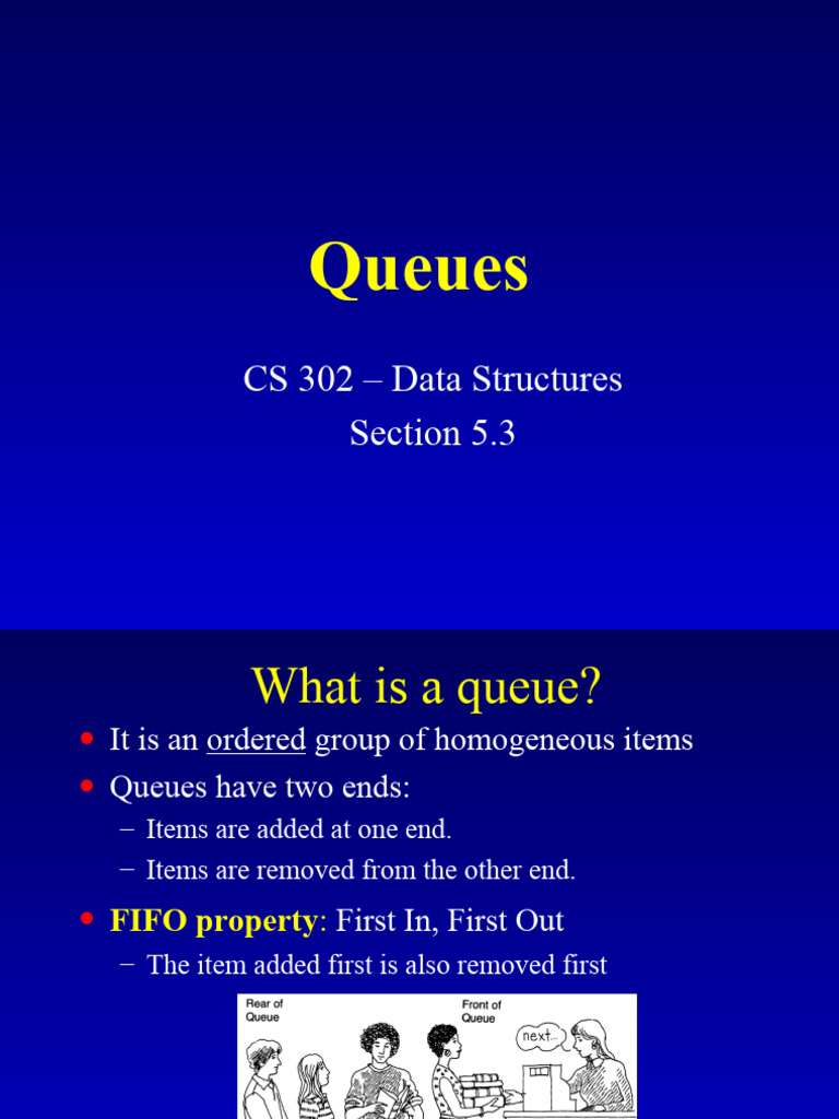 06 Queues | PDF | Queue (Abstract Data Type) | Formal Methods 06 Queues | PDF | Queue (Abstract Data Type) | Formal Methods