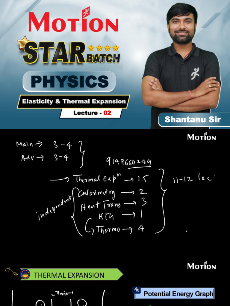 Elasticity & Thermal Expansion - Lec - 02 - Shantanu Sir | PDF